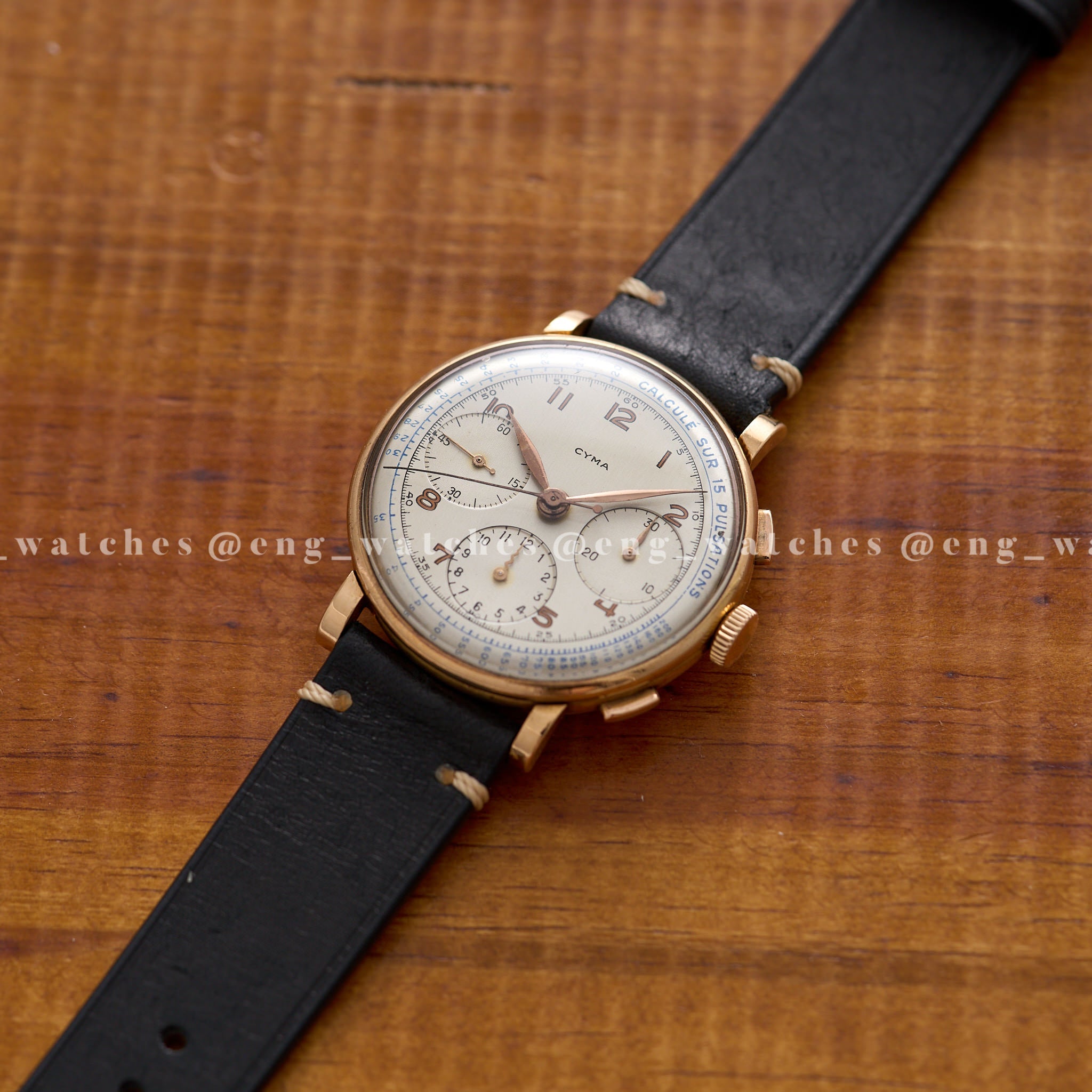 Cyma Chronograph "18K Gold" (Valjoux 71) – Eng Watches